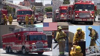 Early Arrival Structure Fire Multiple Lafd Fire Trucks Responding ...