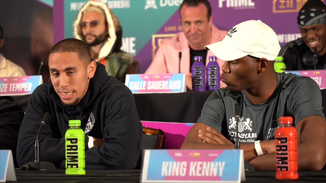 KING KENNY & FAZE SENSEI SEATED NEXT TO EACH OTHER AHEAD OF THEIR FIGHT ...