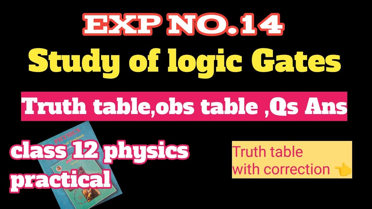 study of logic gates experiment class 12|logic gates experiment| - YouTube