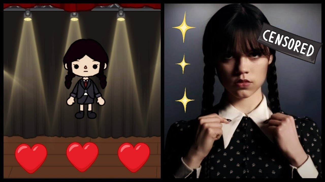 COLLECTING ALL THE BLACK AND GRIM ITEMS WITH Wednesday Addams in Toca ...