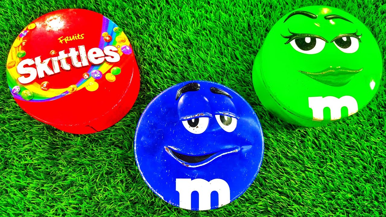 Satisfying video | Unpacking 3 M&M'S and skittles boxes with yummy rainbow candy ASMR - YouTube