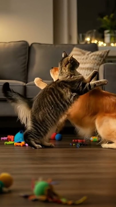 Epic Battle: Cat vs. Dog Fighting for Toys! Round 2 - YouTube