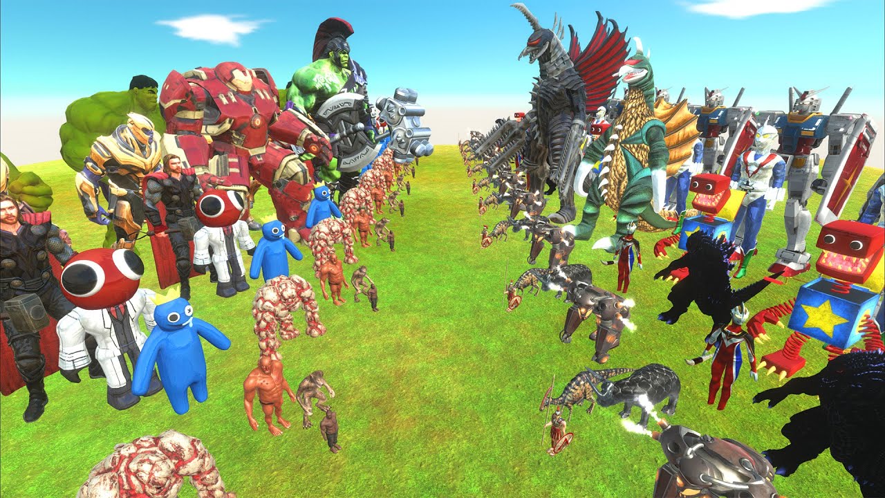 HULK GIGAN WAR - HULK FAMILY vs GIGAN TEAM - Animal Revolt Battle ...