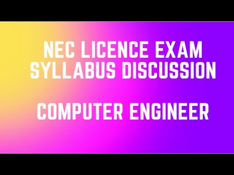 1. NEC LICENCE EXAM SYLLABUS DISCUSSION -COMPUTER ENGINEER - YouTube