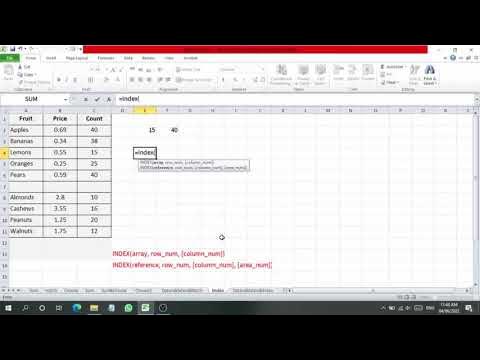 Microsoft Excel: INDEX() function - YouTube