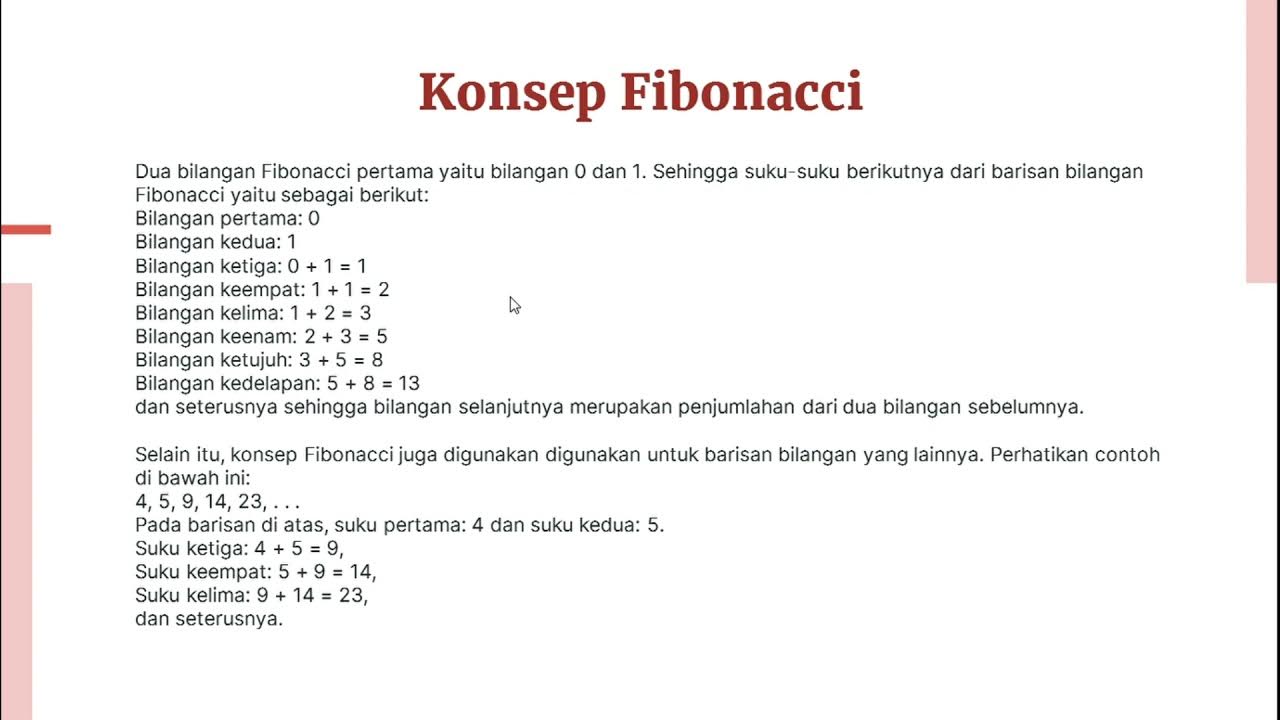 Fungsi Rekursif Fibonacci dan Contoh Kasusnya - YouTube