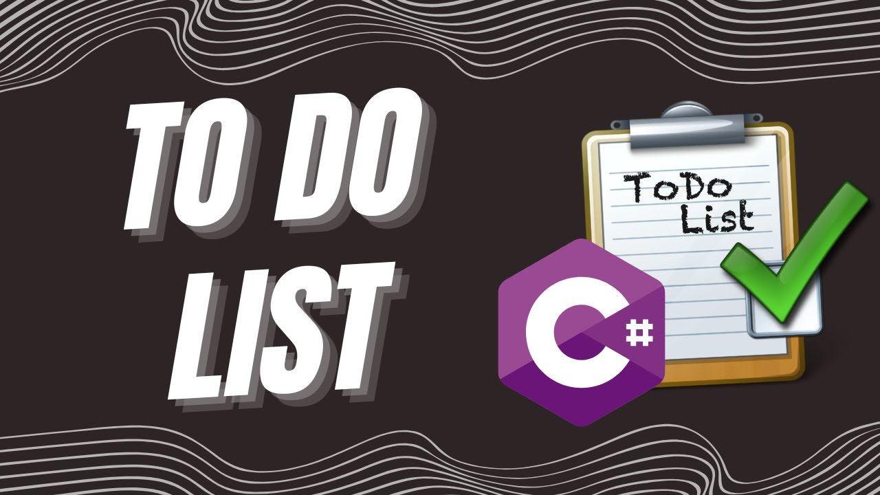 CREA un TO DO LIST en .NET - YouTube