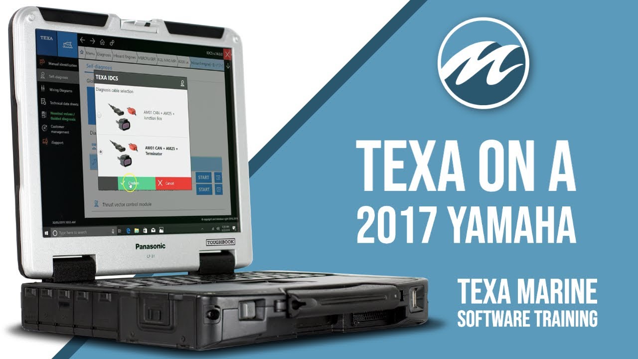 TEXA Marine Software on a 2017 YAMAHA - YouTube