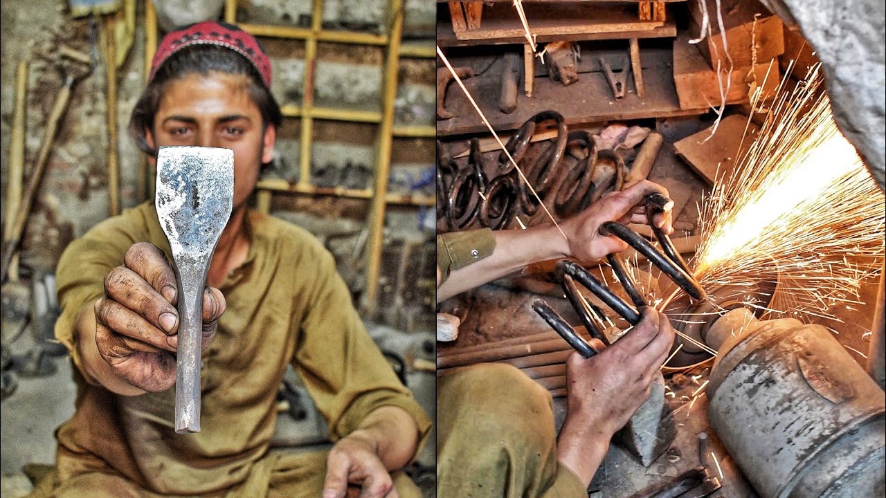 How to make a STRONG CHISEL from OLD CAR SUSPENSION [CC] - YouTube