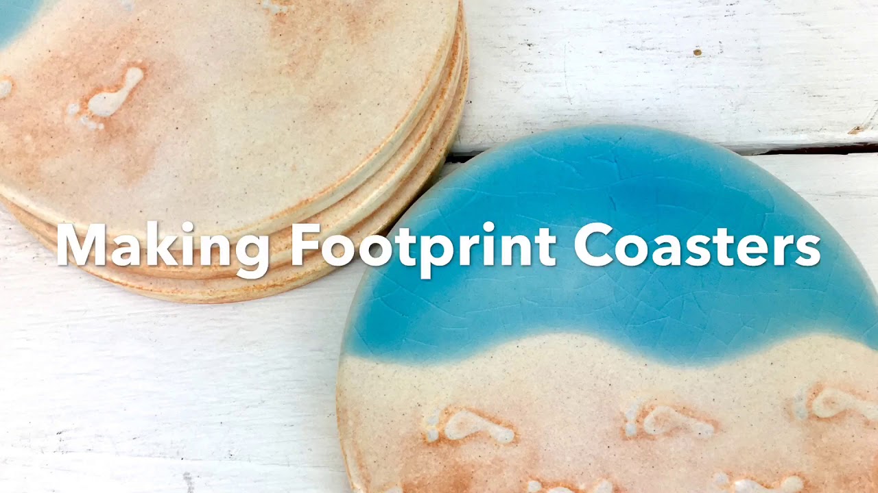 Making Footprint Ceramic Coasters - YouTube