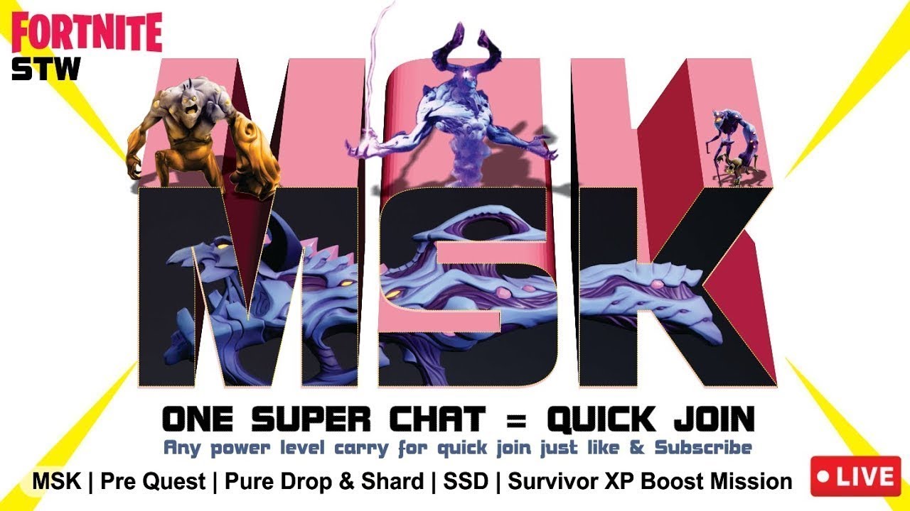 FORTNITE SAVE THE WORLD MYTHIC STORM KING CARRIES | MSK LIVE | ONLY ...