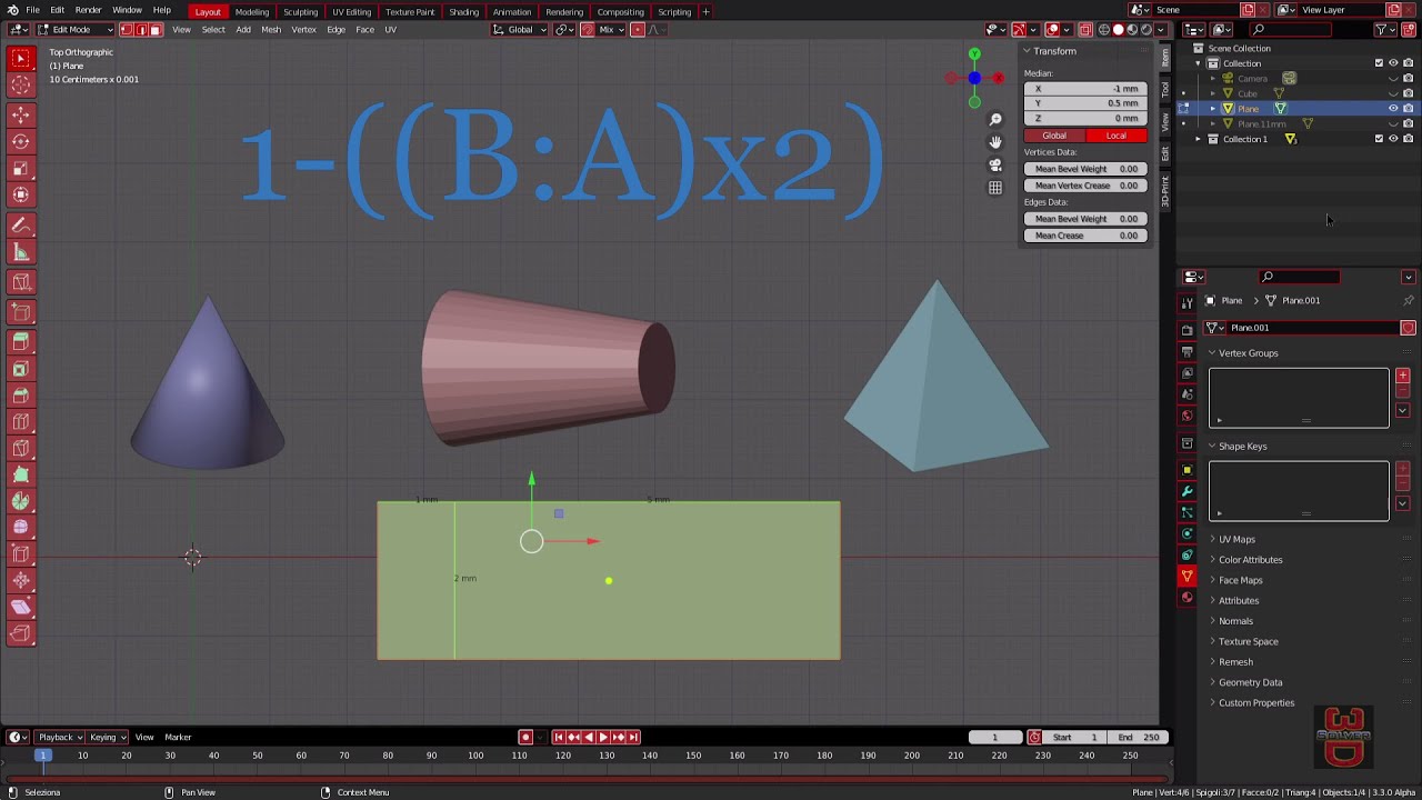 ITA Tutorial Blender - Slide con precisione. ENG - Slide with precision ...