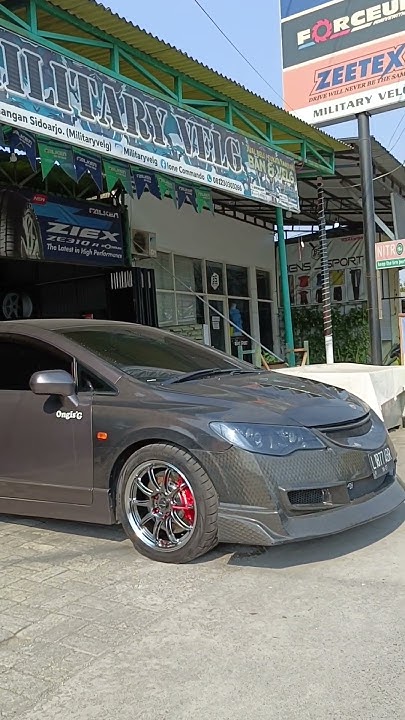 New ZR10 R17 Hyperblack machine lebar 8 ET 35 PCD 5/114.3 By JF Luxury fitted on Honda Civic FD🔥 ...