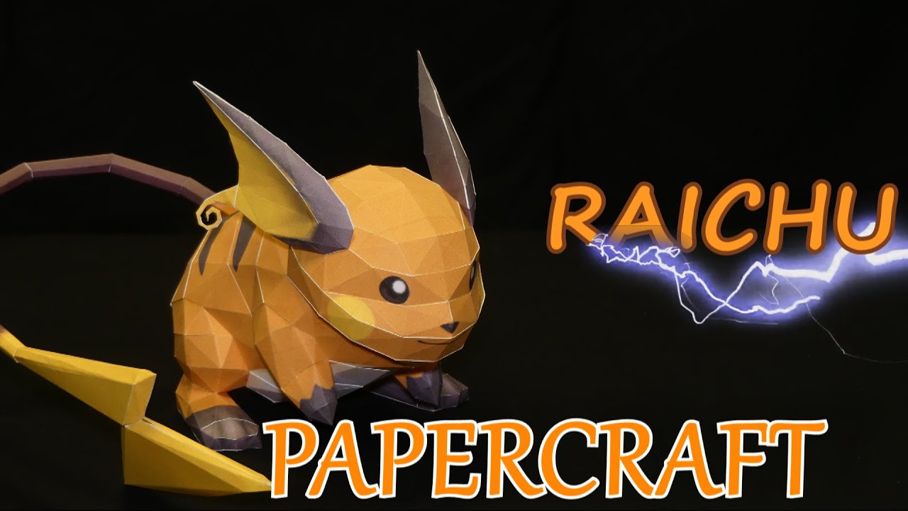 SpeedCraft : Papercraft Raichu. - YouTube