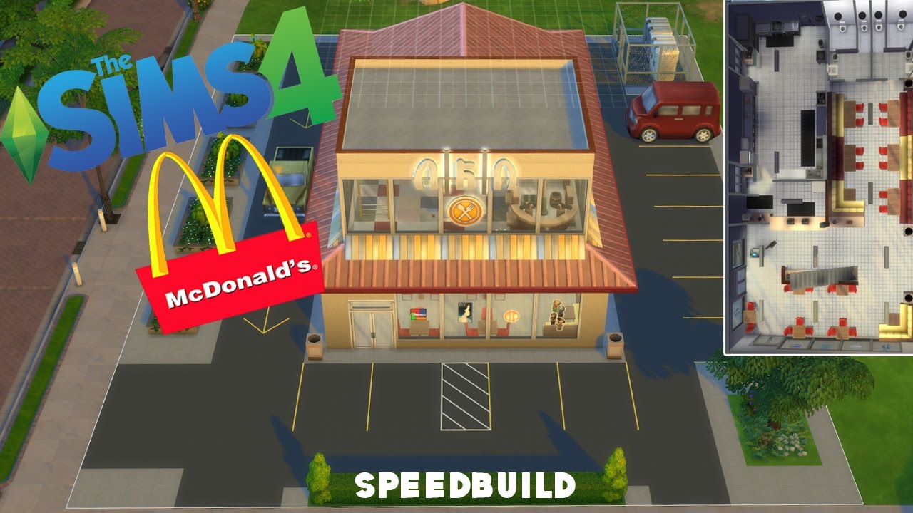 The Sims 4: Speed Build | Mcdonalds - YouTube