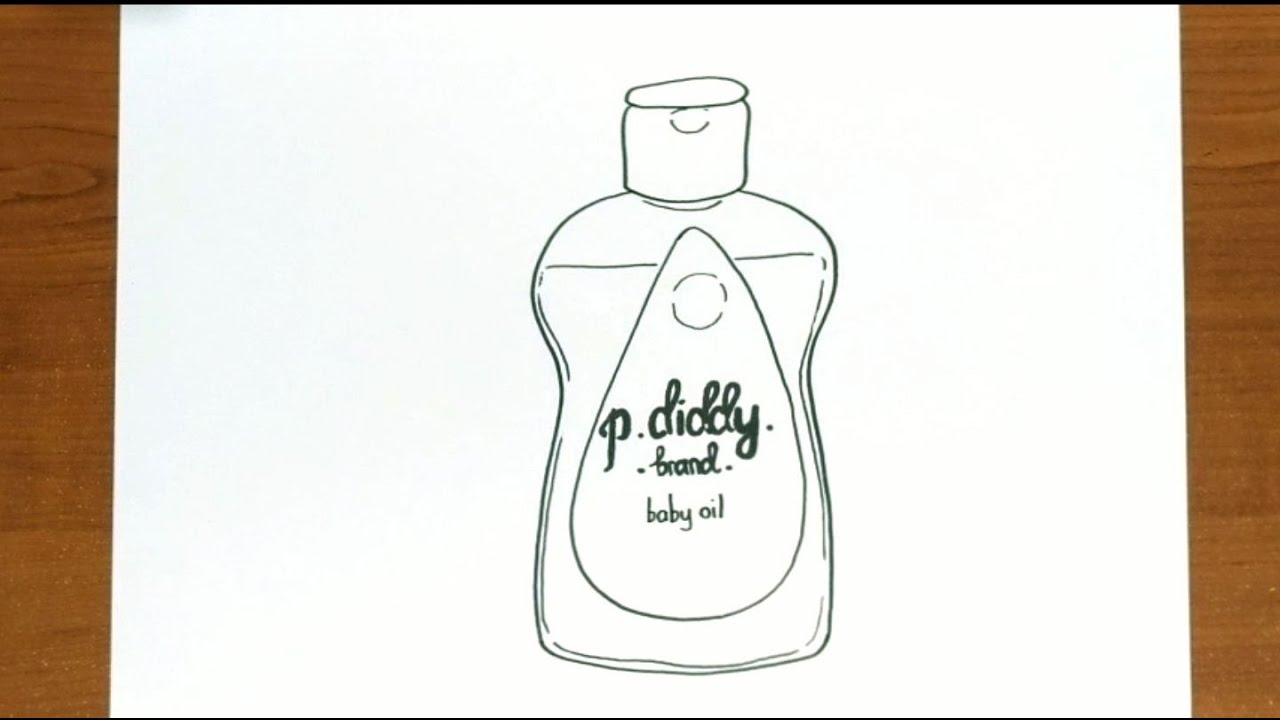 How to Draw BABY OIL P DIDDY LABELS - YouTube