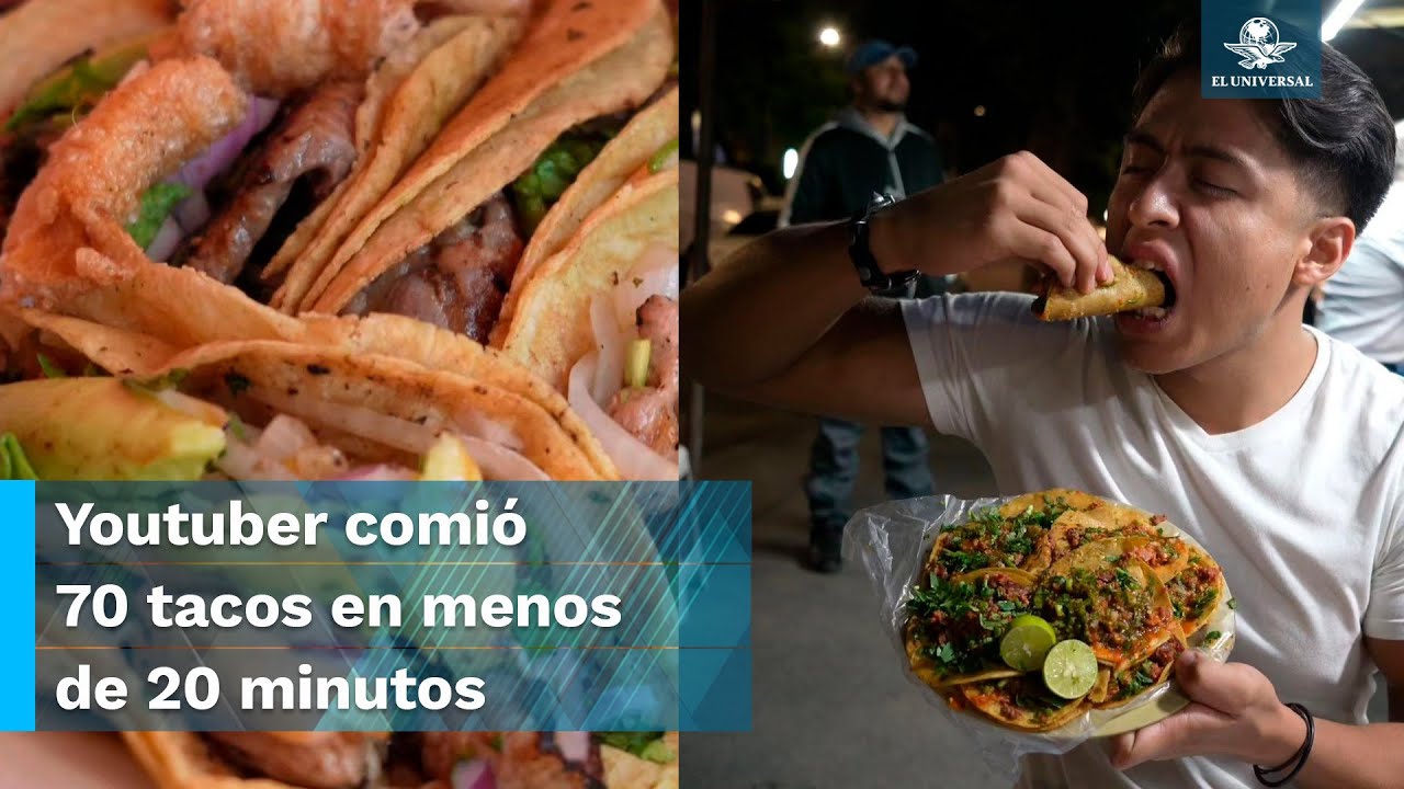 Youtuber Ale Minero come 70 tacos en tiempo récord; taquería no le ...