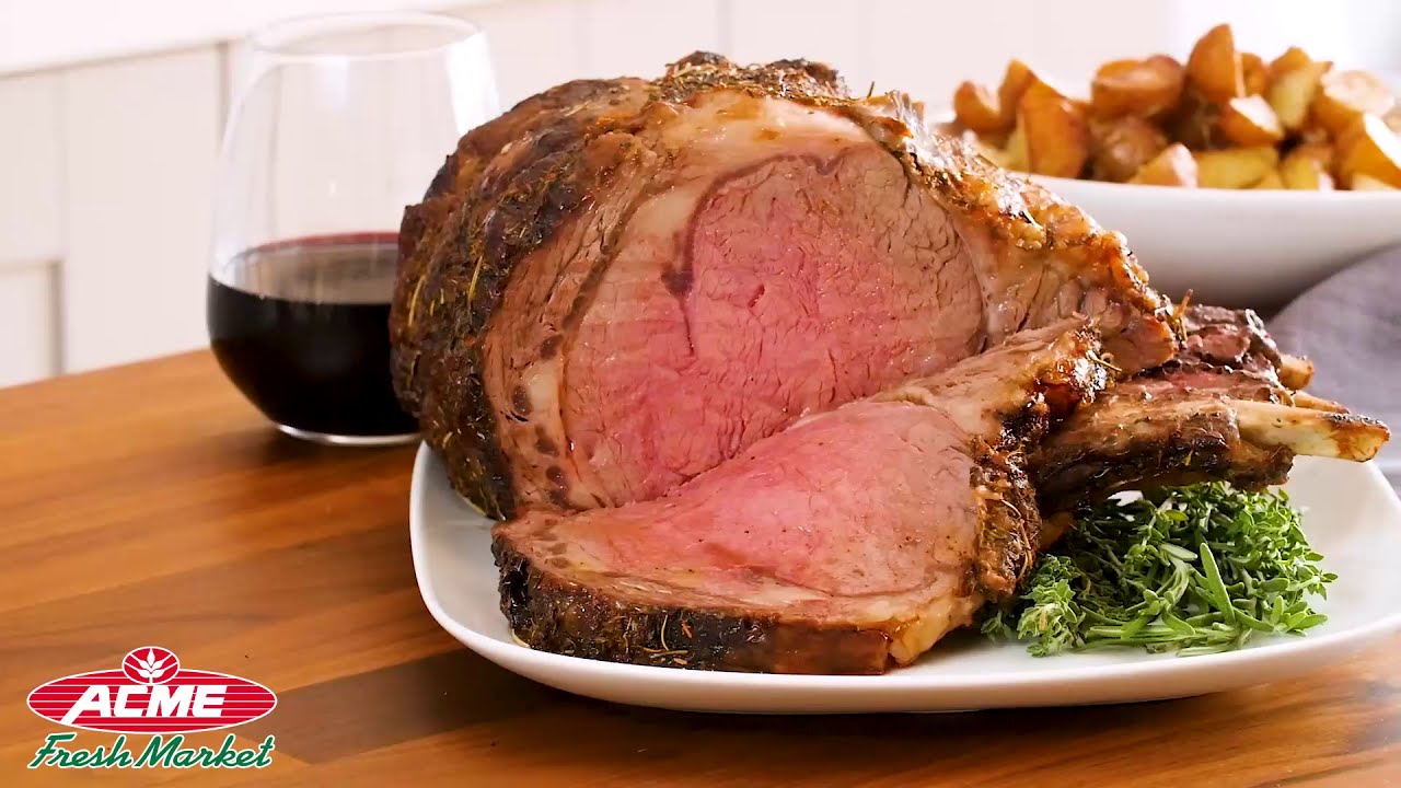 Easy Carve Pepper & Herb-Crusted Prime Rib Recipe - YouTube