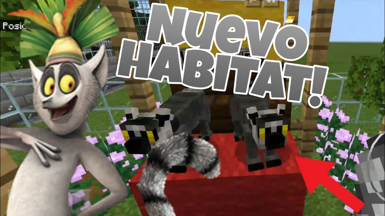 EL REY JULIEN EN MINECRAFT PE! *Lemures* (zoo con mods) - YouTube