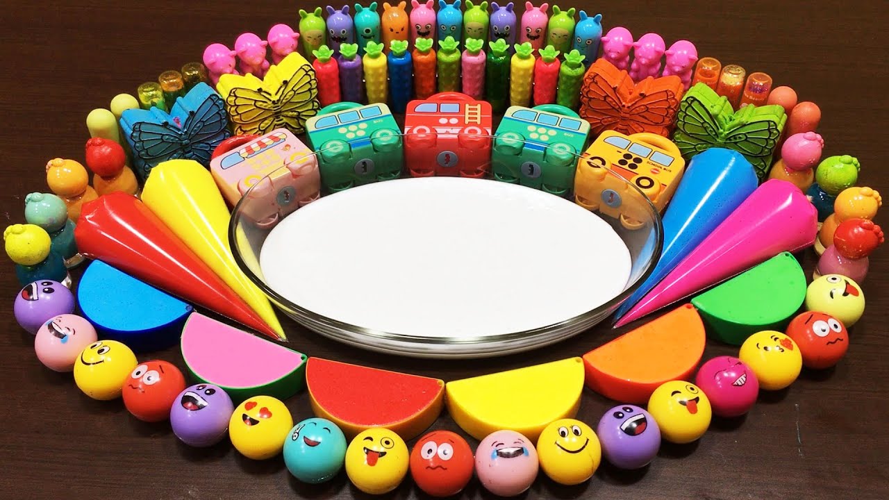 MON SLIME!!! SATISFYING WITH CLAY PIPING BAGS ! CLAY AND GLITTER ! #486 ...