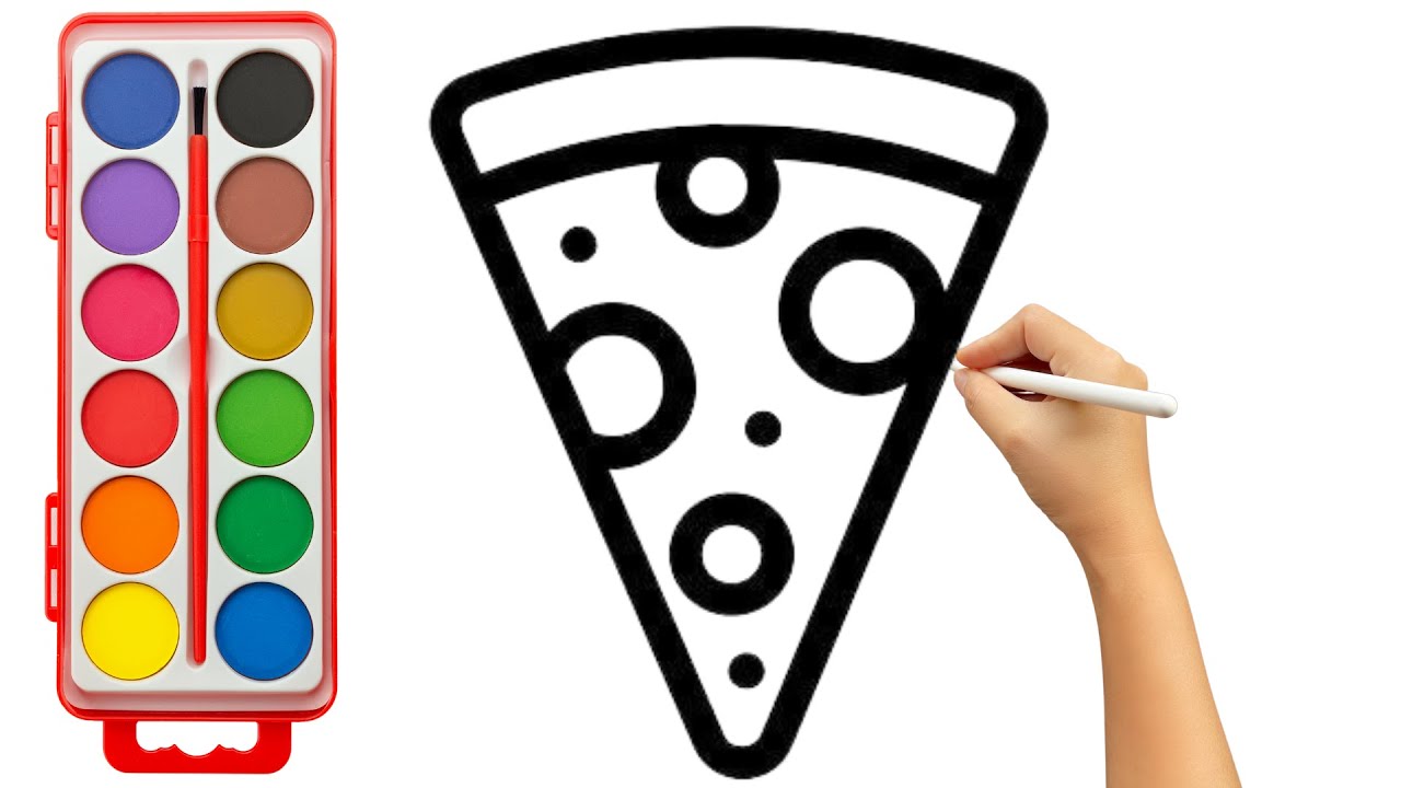 How to draw a pizza easy|| pizza drawing for kids || - YouTube