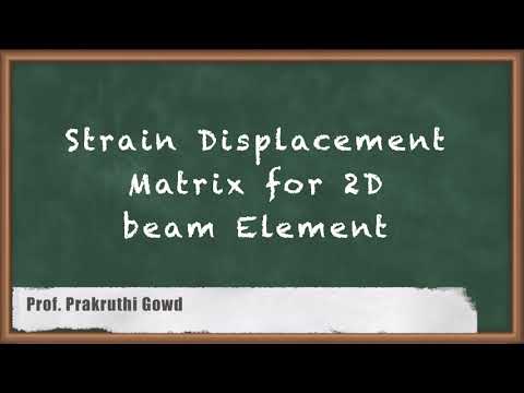 Strain Displacement Matrix for 2d Beam Element - Introduction to Finite ...