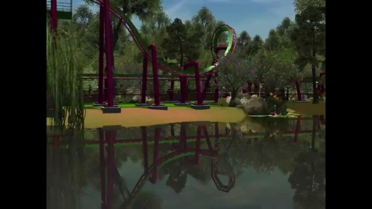 RCT3 Green Dragon B&M Inverted Coaster - YouTube