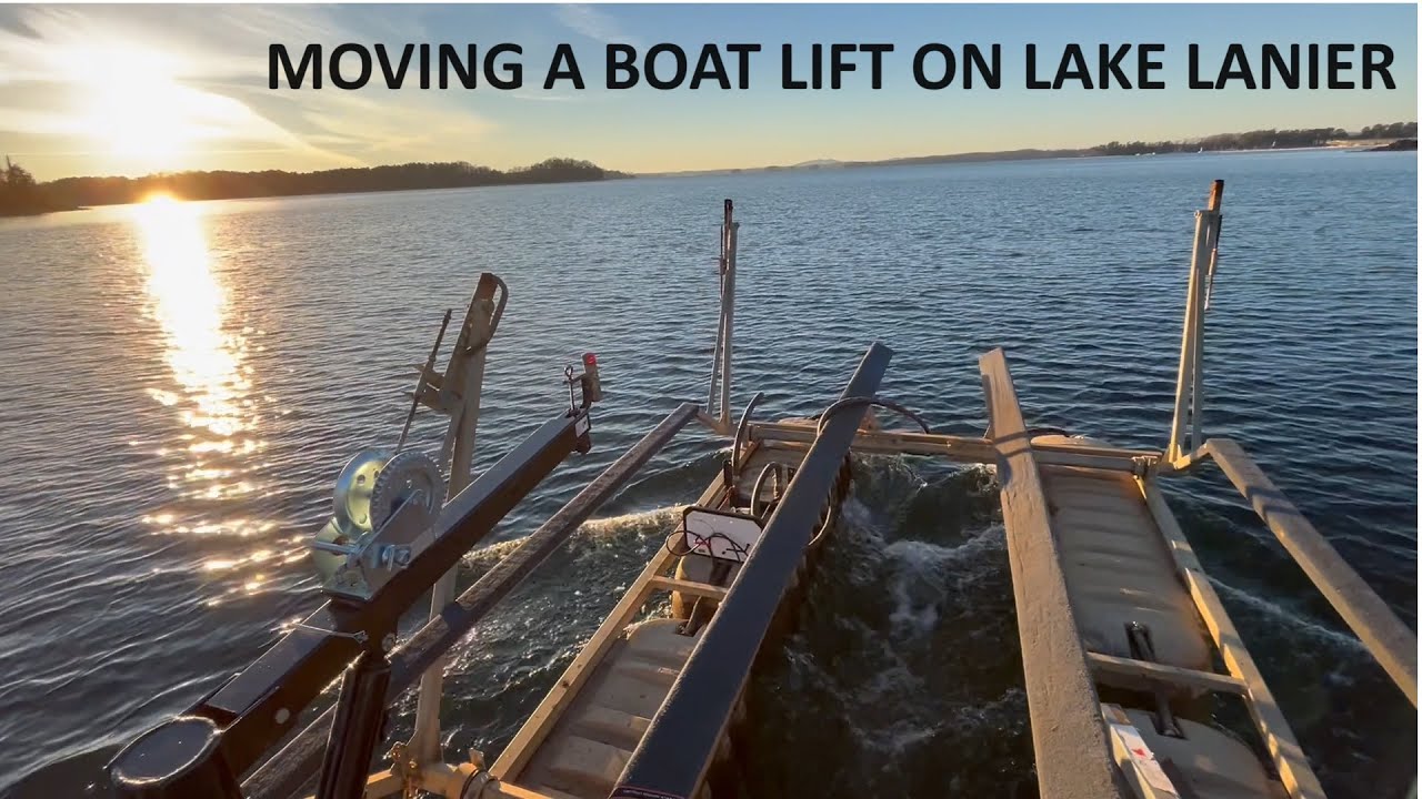 Boat Lift Move Lake Lanier - YouTube