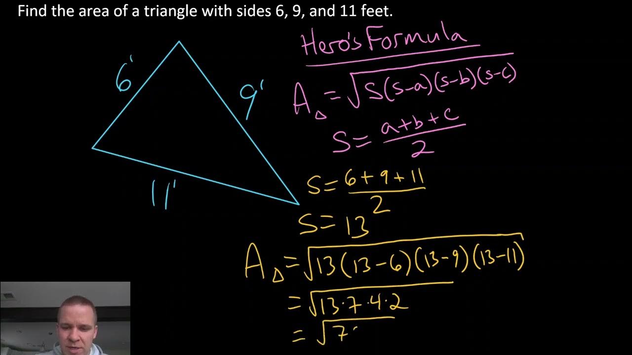 Area of a Triangle (Hero's Formula) - YouTube