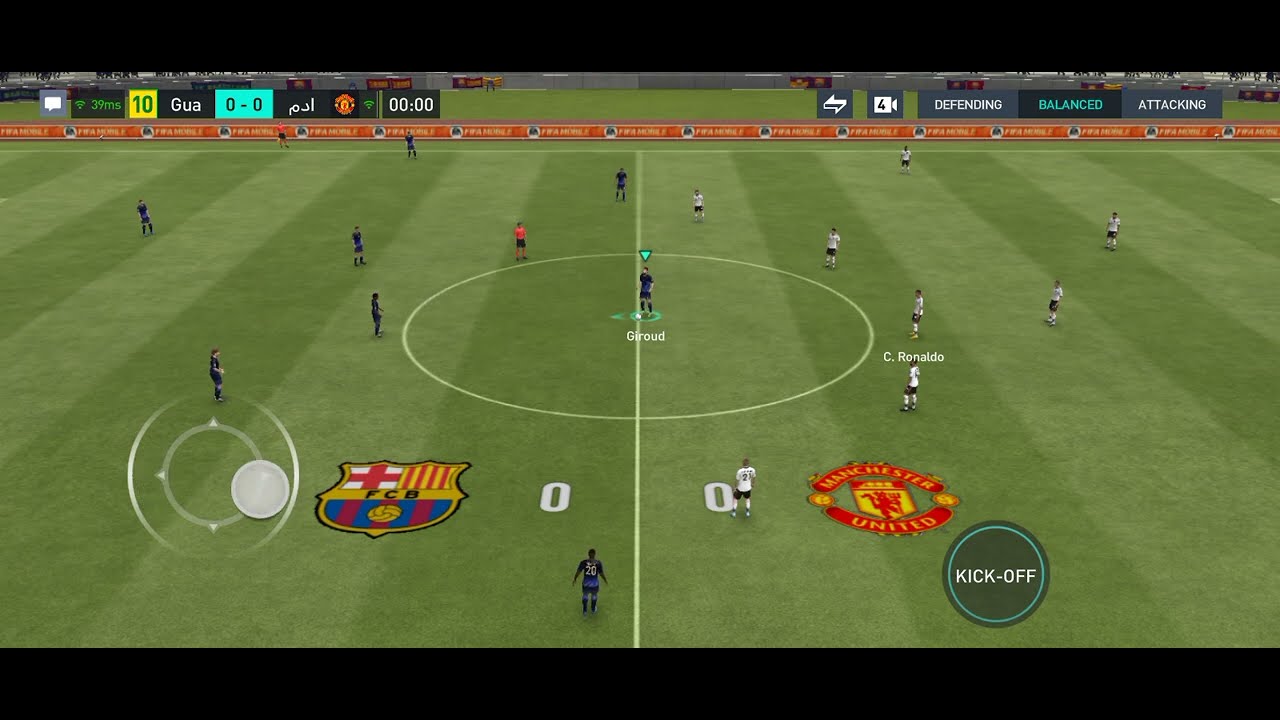 FIFA Mobile Game Vs Barcelona First Half Gameplay - YouTube