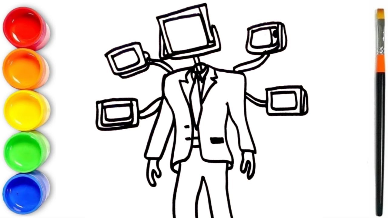 How to draw Big Tv Man | Skibidi Toilet - YouTube