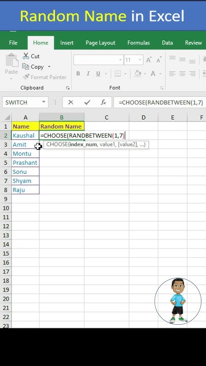Random Name in Excel #excel #exceltips #exceltutorial #msexcel #microsoftexcel #youtubeshorts # ...