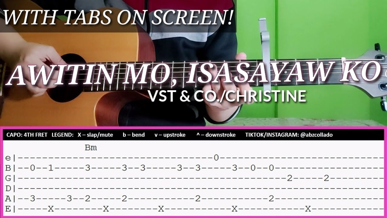 awitin mo, isasayaw ko (christine's version) fingerstyle tabs - abz ...
