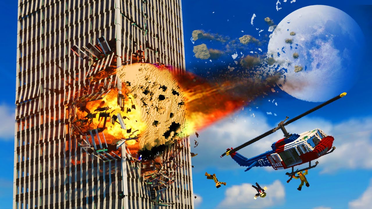 Realistic MOONFALL Destruction 😱Teardown - YouTube