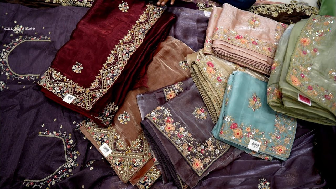 Best Handwork Saree Designs in Chandni Chowk| Buy single Piece shipping ...