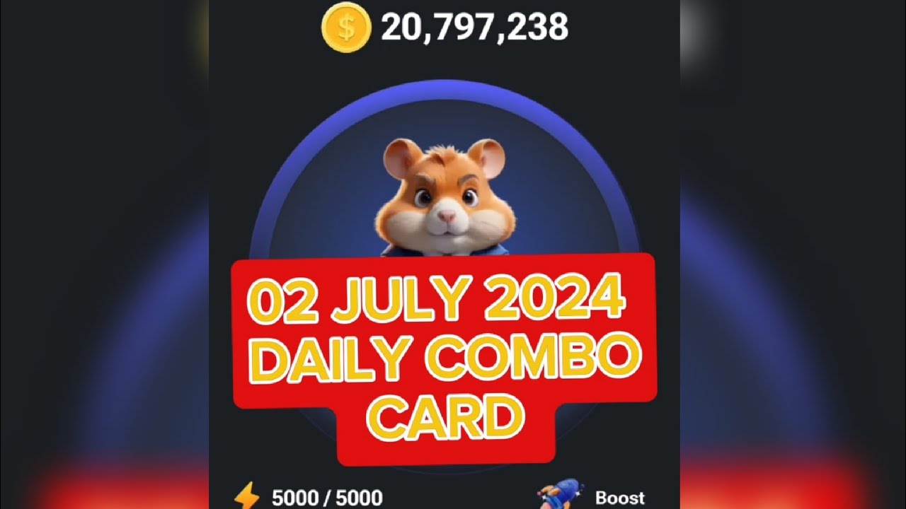 Today Hamster Kombat Daily Combo Card 2 July 2024 5M Coins - YouTube