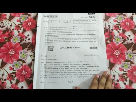 English Board paper 2024 |Class 12 th CBSE Exam - YouTube