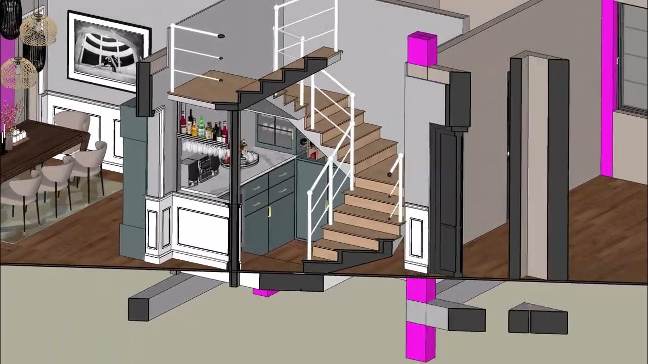 70.09 | Living & Dinning| Unrendered | MKSS-CAD Studio - YouTube