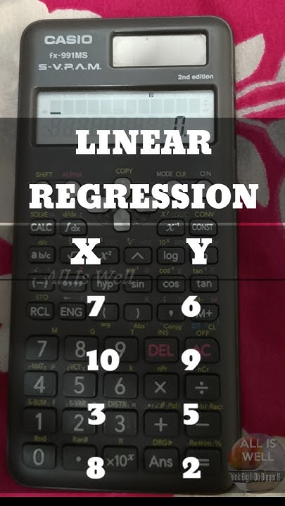 PART 1- Linear regression Using Calculator 📟 #regression #studyshorts - YouTube