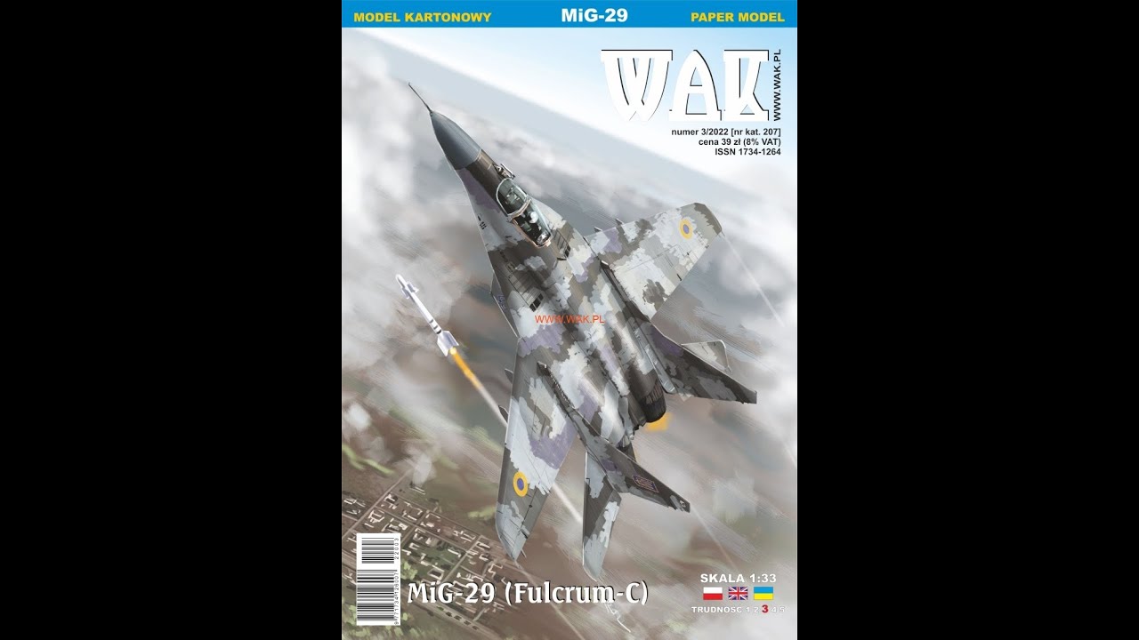 Papierový model - MiG-29 Fulcrum-C - YouTube