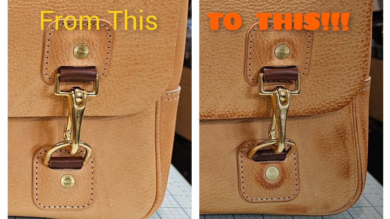 Adding Patina to Leather, Aging Your Leather Projects - YouTube