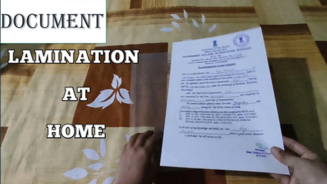 How to laminate documents at home - YouTube