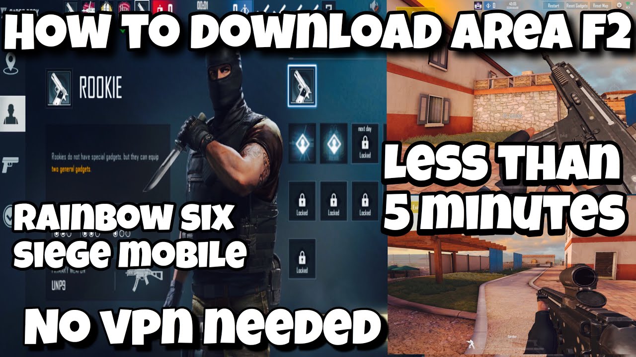 How To Download Area F2 *Rainbow Six Siege Mobile* No VPN Less Than 5 ...