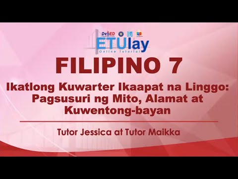 Pagsusuri ng Mito, Alamat, at Kuwentong Bayan || Grade 7 Filipino ...