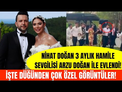 3 aylık hamile sevgilisiyle evlenen Nihat Doğan'ın düğününden çok özel görüntüler!