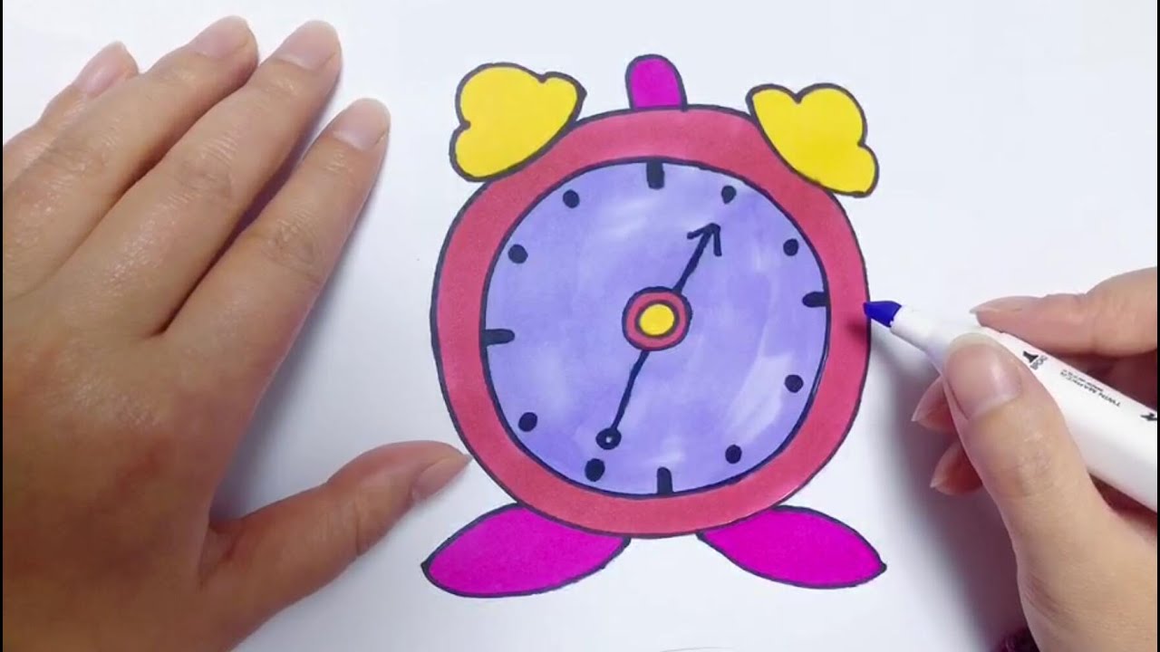 How To Draw a clock丨Easy Drawing Lesson For Kids-136 - YouTube