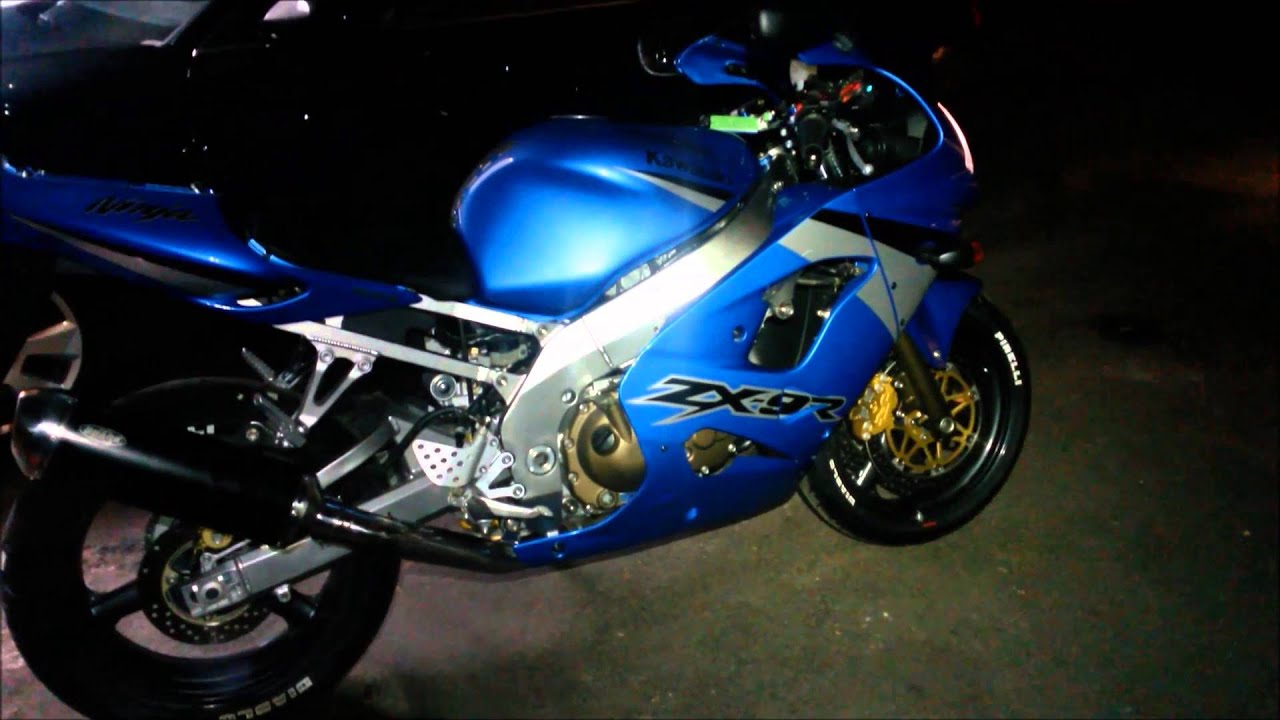 Kawasaki Ninja ZX9R Shark exhaust - YouTube