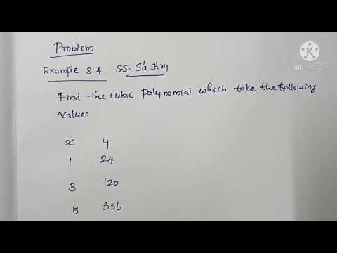 Polynomial interpolation problem - YouTube