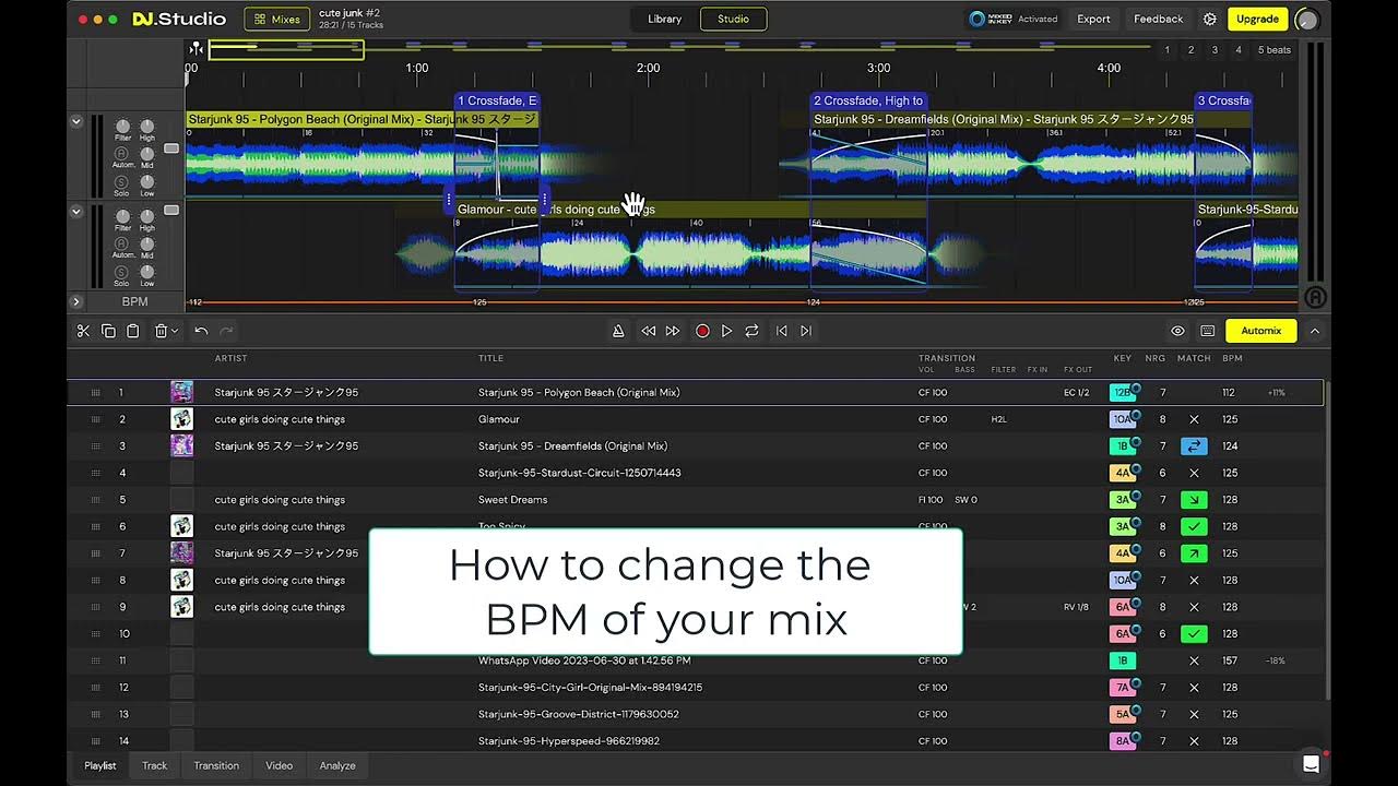 How to change the BPM of your whole mix - YouTube