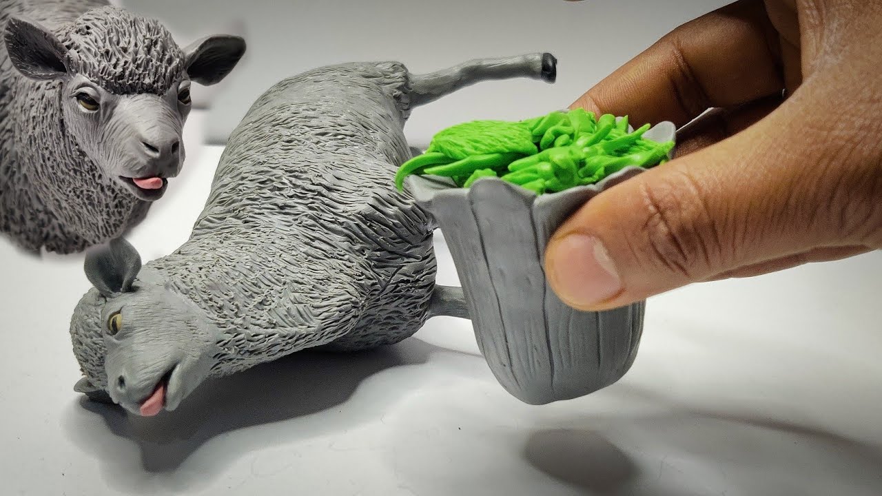 Clay Sculpting: How to make Realistic woolen Sheep with clay| livestock ...